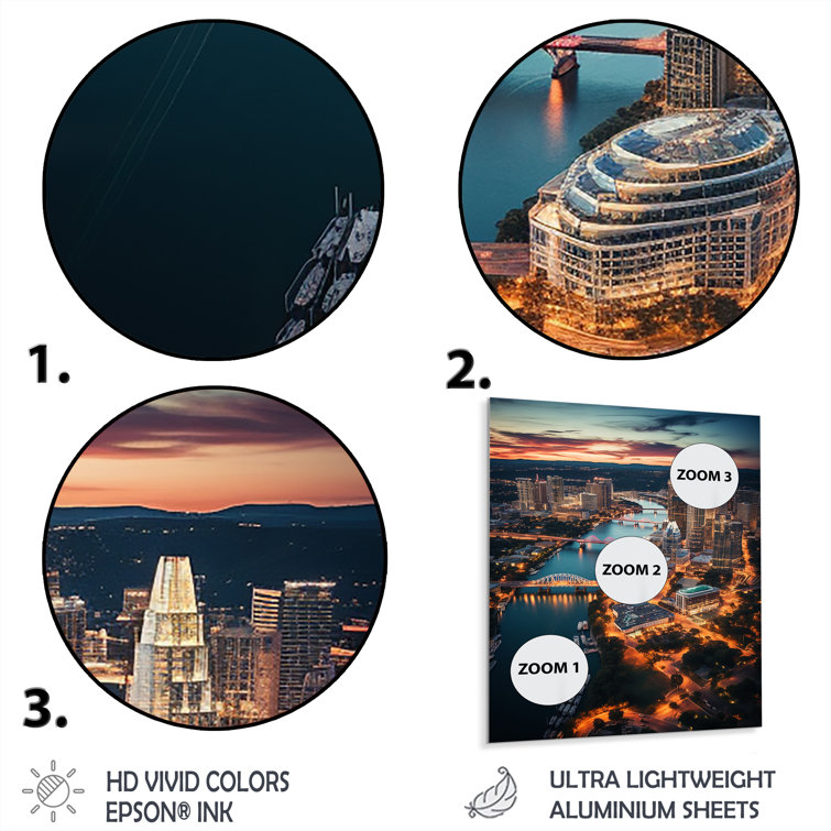 Latitude Run® Austin Beautiful Cityscape Spot I - Cityscapes Metal Wall Decor - Wayfair Canada